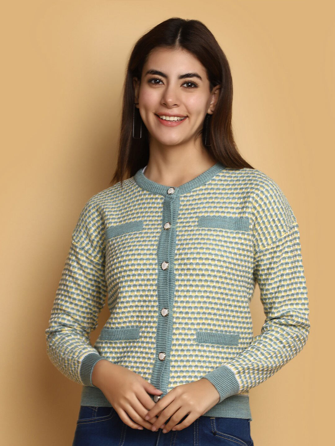 Buy V Mart Abstract Printed Acrylic Cardigan - Sweaters for Women ...