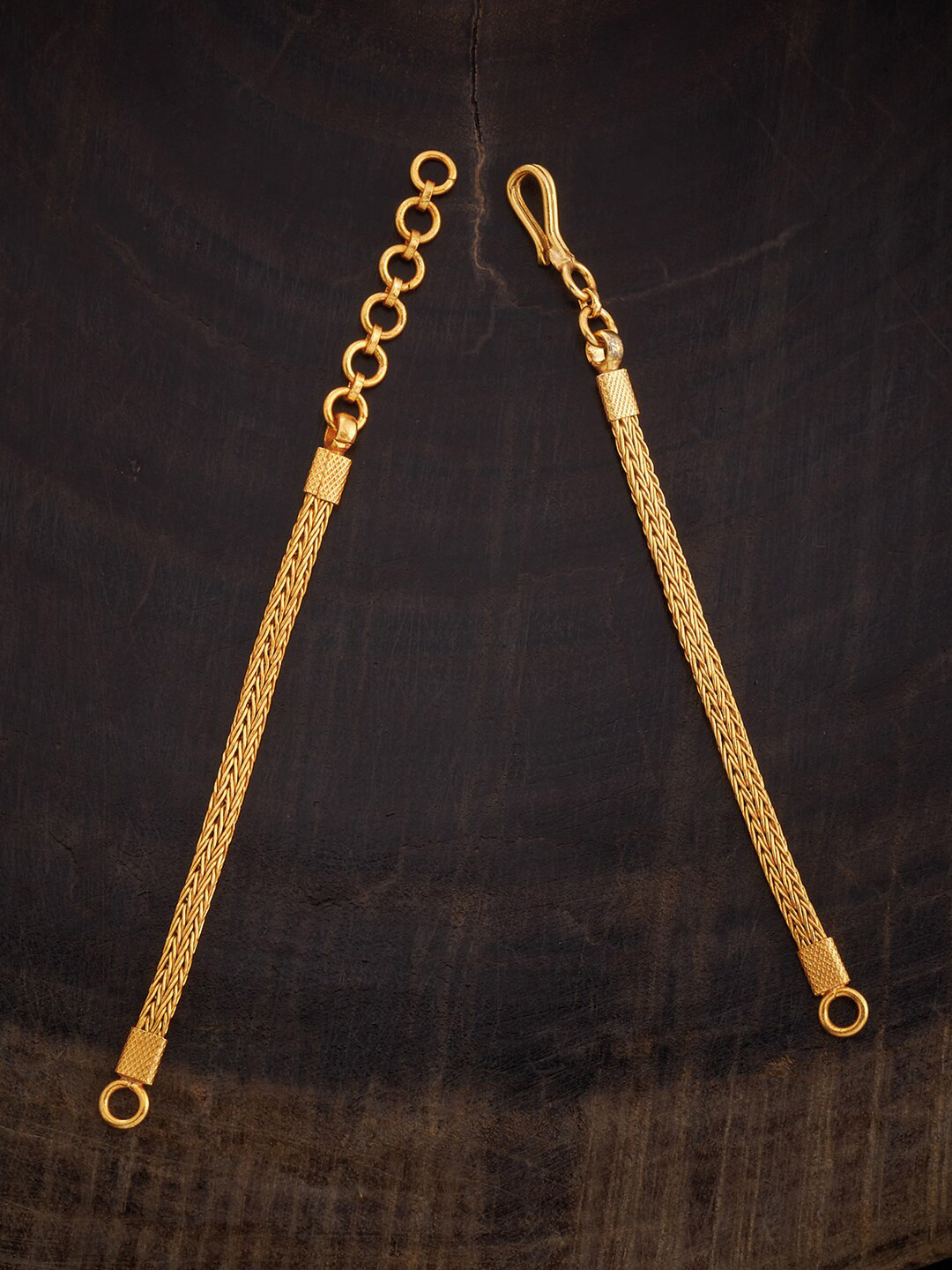 Buy Kushal's Fashion Jewellery 92.5 Pure Silver Gold Plated Temple ...