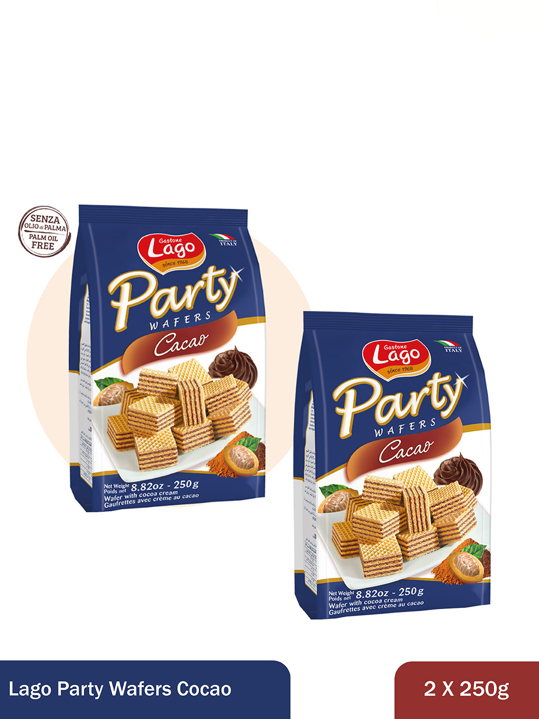 Buy Lago Set Of 2 Party Wafers Cocoa 500 Gms - Munchies for Unisex ...