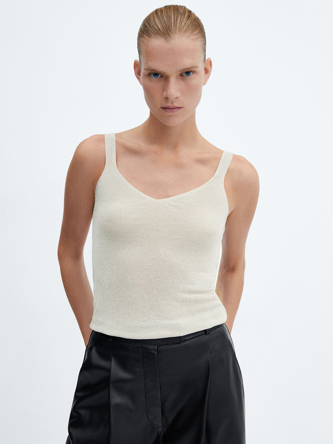 Buy MANGO Lurex Knitted Top - Tops for Women 26411662 | Myntra