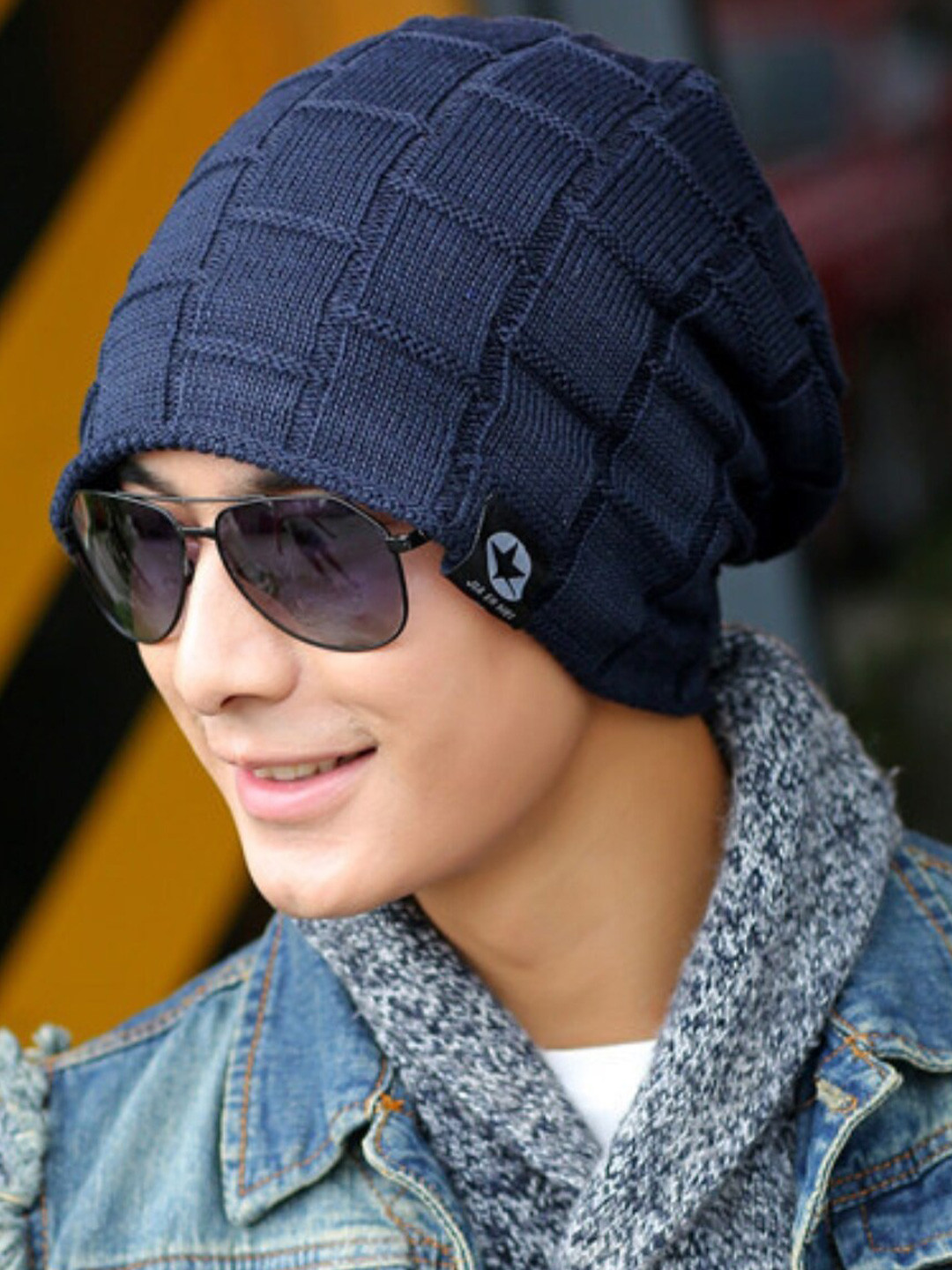 Buy ISWEVEN Unisex Self Design Woollen Beanie - Caps for Unisex ...