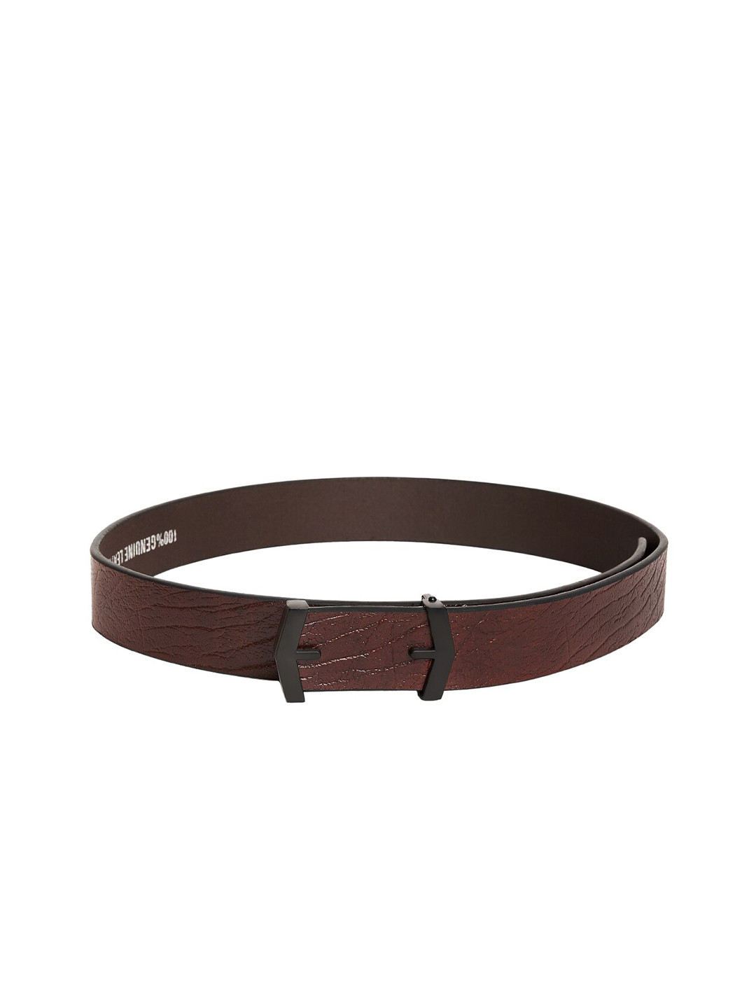 Buy Roadster Men Textured Leather Push Pin Belts - Belts for Men ...