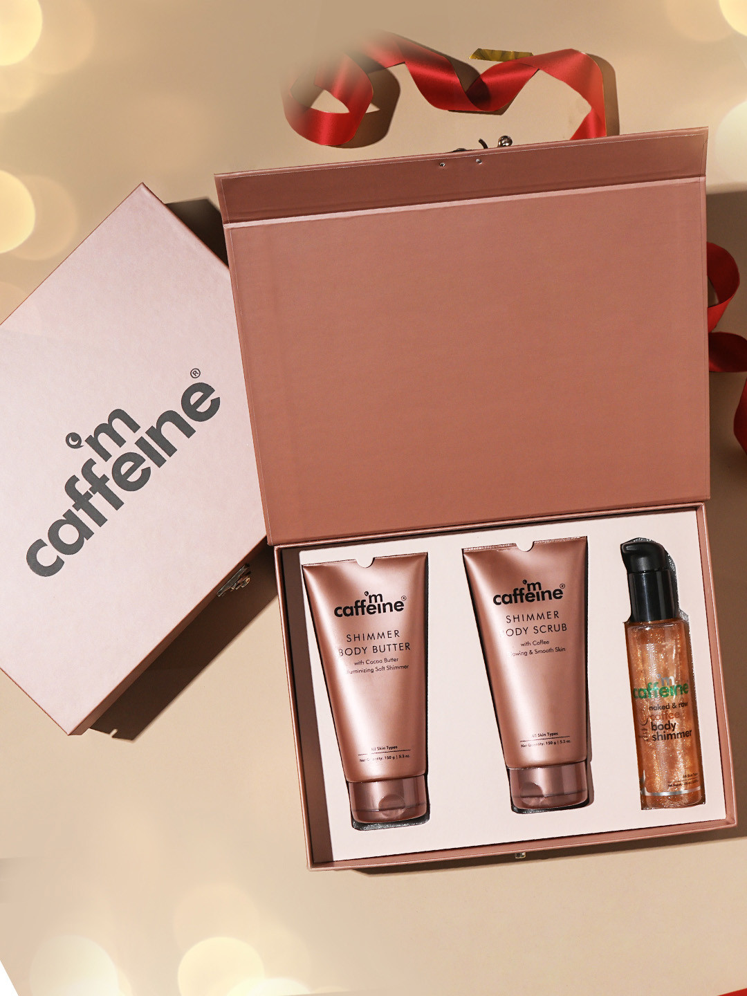 Buy MCaffeine Shimmer & Glow Body Gift Kit - Bath And Body Gift Set for ...