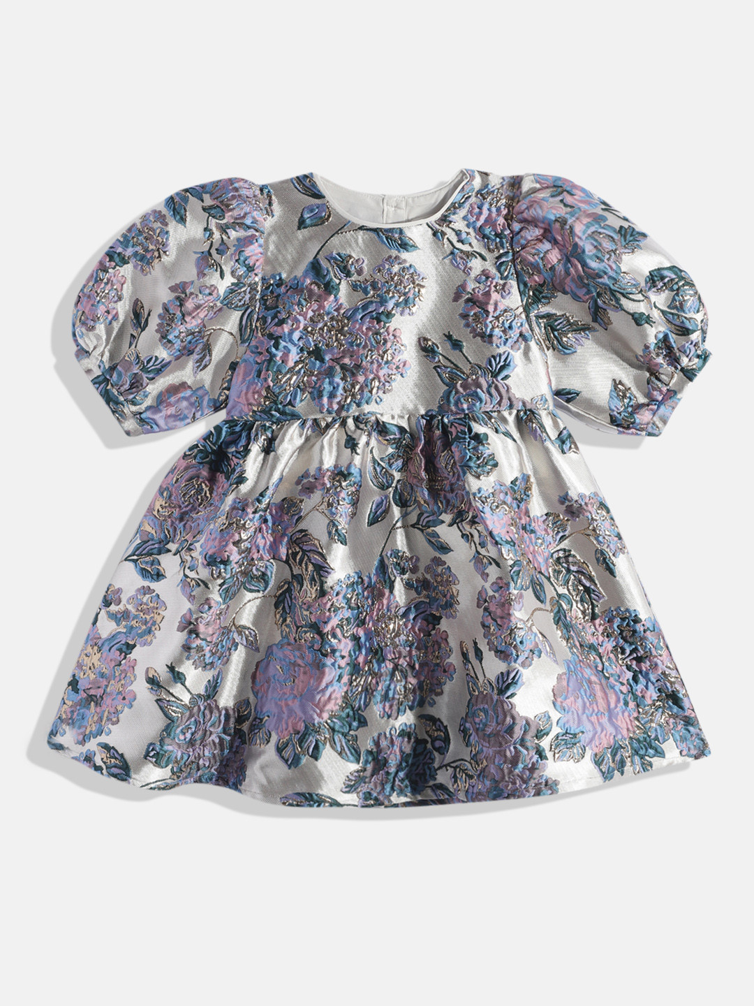 Buy NEXT Girls Floral Jaquard Fit & Flare Dress - Dresses for Girls ...