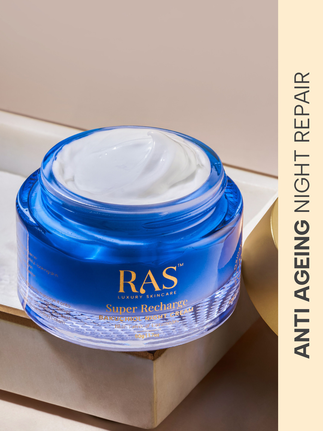 Buy RAS LUXURY OILS Super Recharge Bakuchiol Night Cream 50g - Night ...