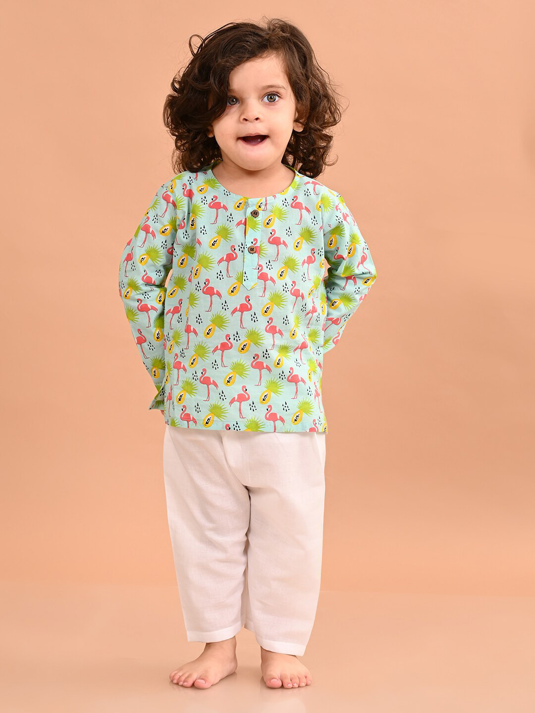Buy LIL PITAARA Kids Printed Pure Cotton Top With Pyjama - Clothing Set ...