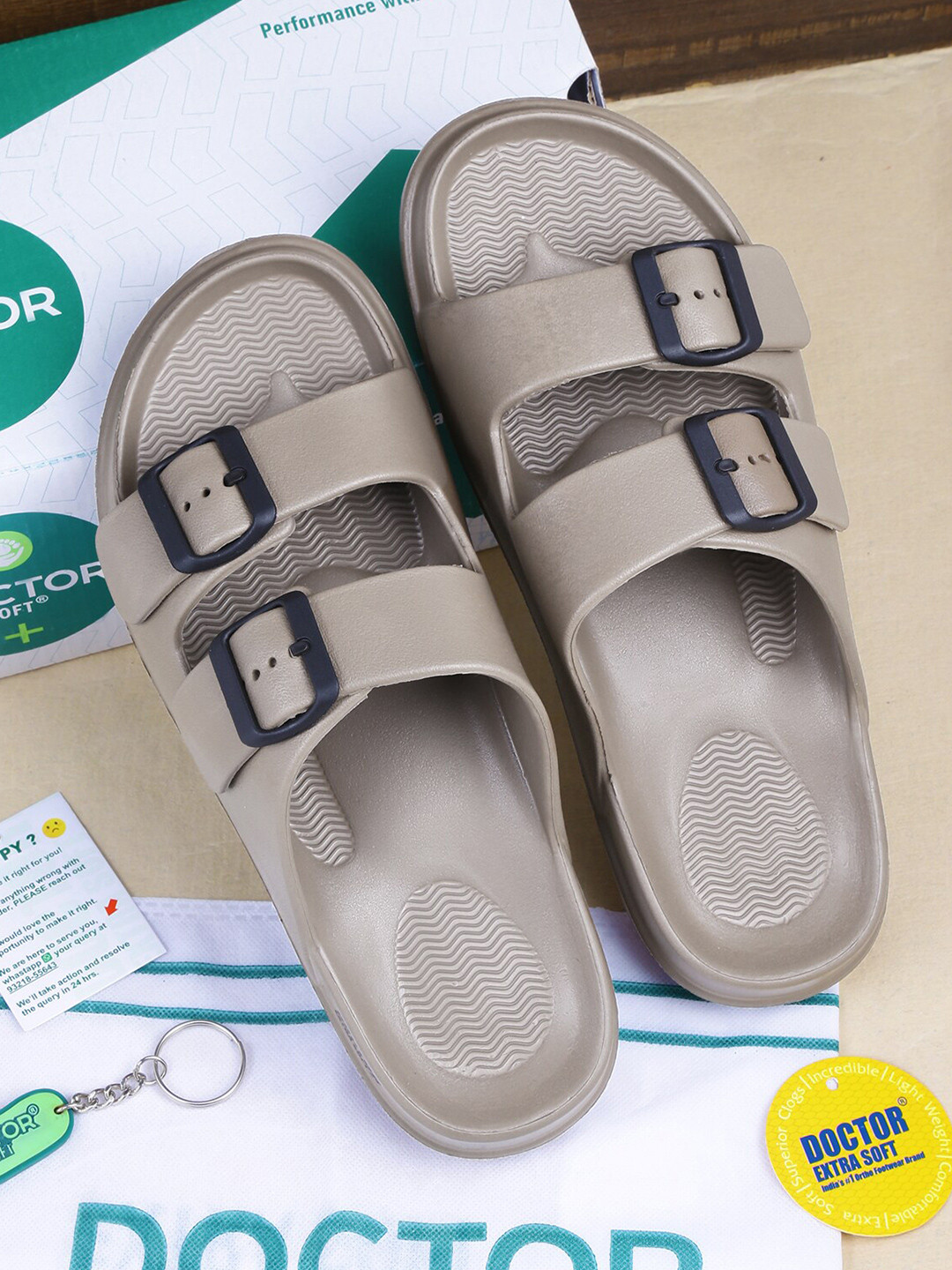 Buy DOCTOR EXTRA SOFT Men Classic Cushion Lightweight Rubber Sliders ...