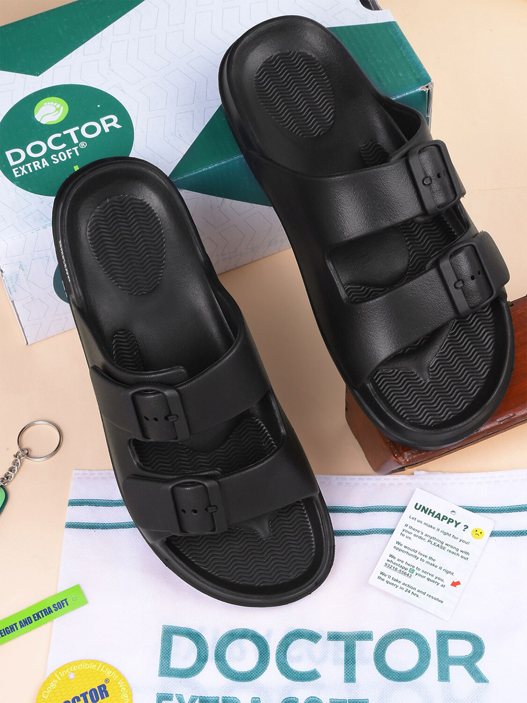 Buy DOCTOR EXTRA SOFT Men Classic Cushion Lightweight Rubber Sliders ...