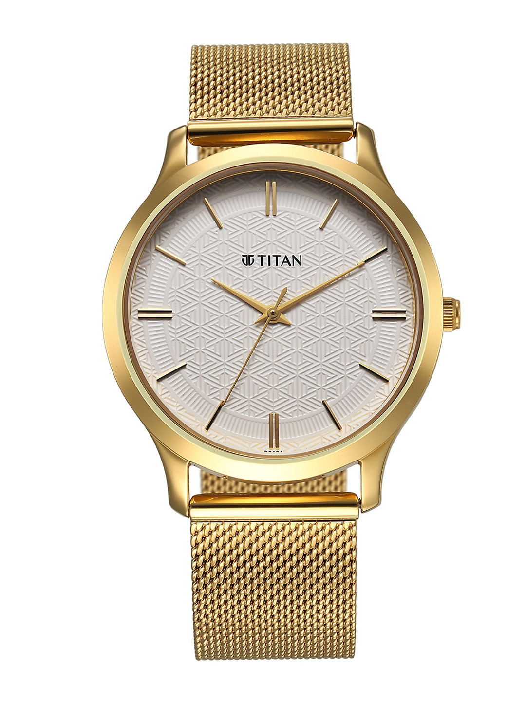 Buy Titan Men Brass Dial & Stainless Steel Straps Analog Watch 1825YM11 ...