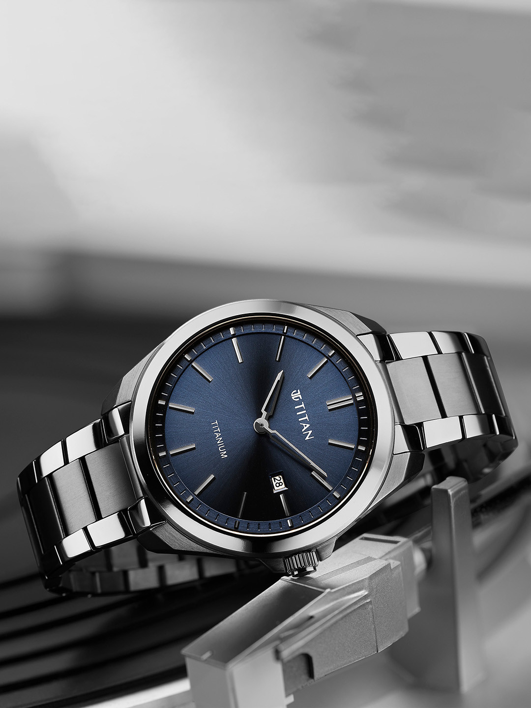 Buy Titan Men Brass Dial & Stainless Steel Straps Analogue Watch ...