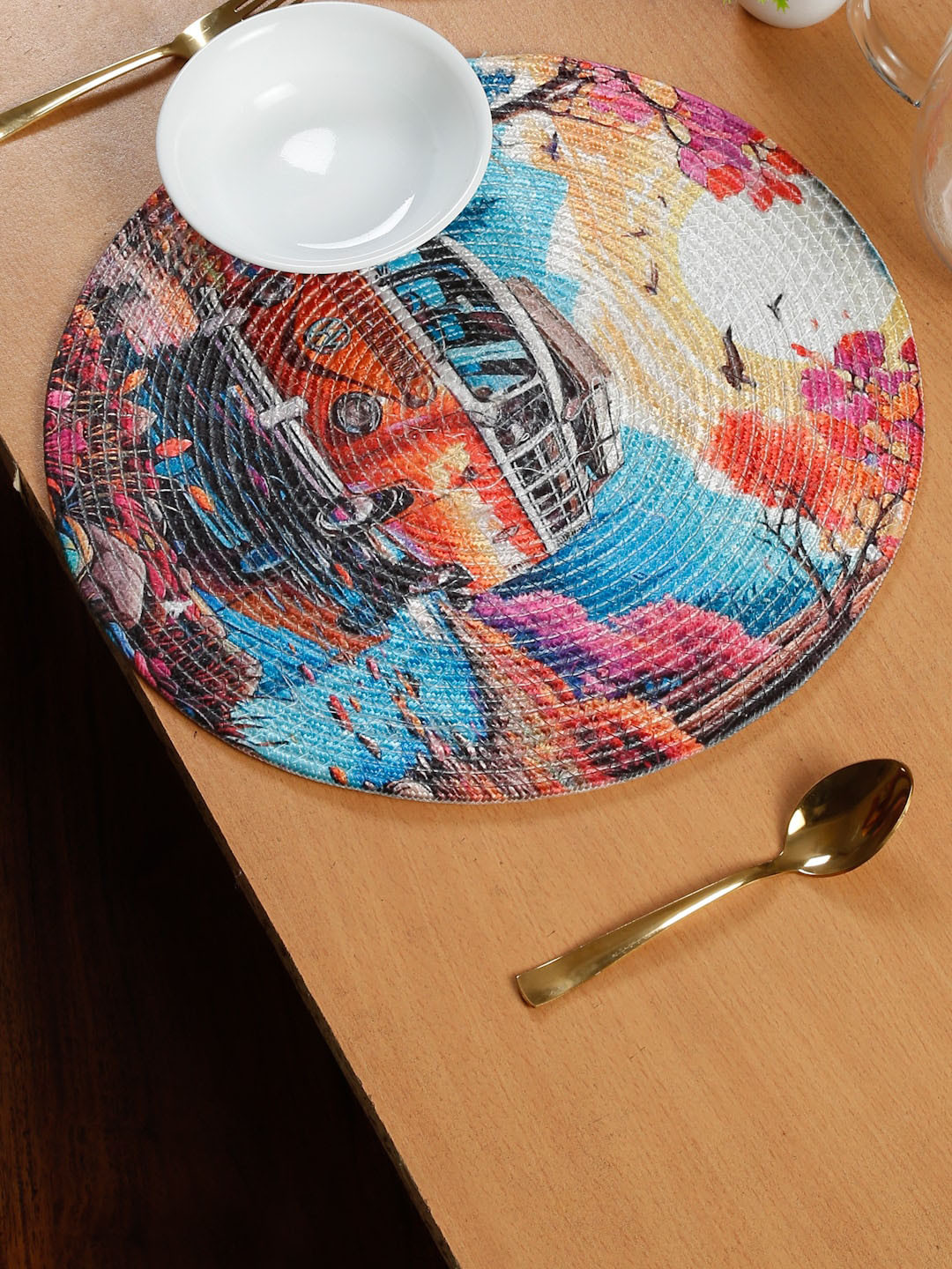 Buy SOKNACK Digital Printed Round Table Placemats - Table Placemats for ...