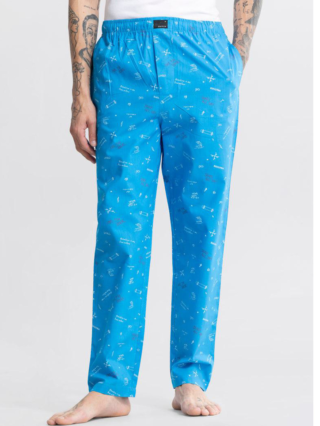 Buy Snitch Men Skate Printed Pure Cotton Lounge Pants - Lounge Pants ...