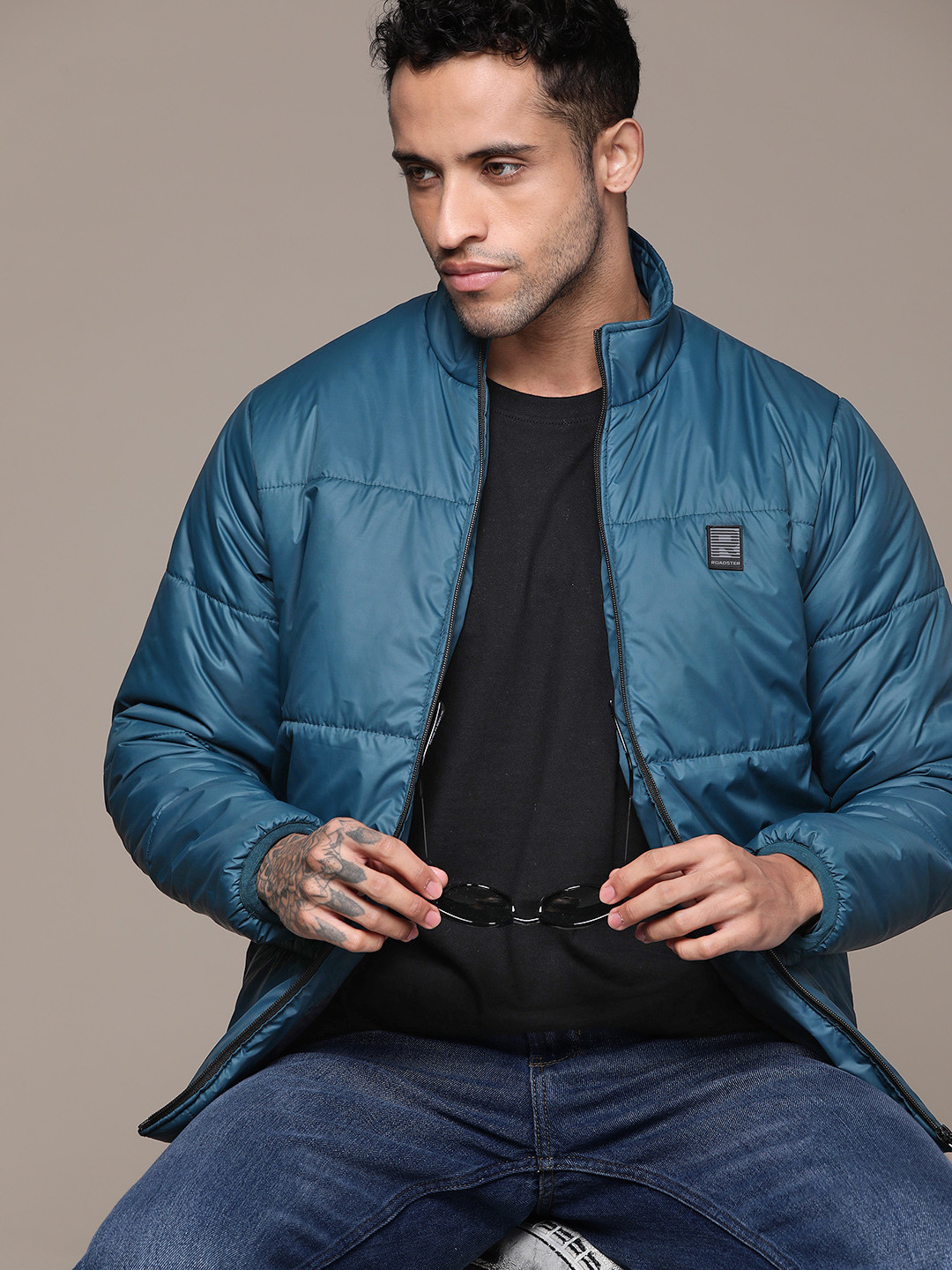 Buy Roadster Men Lightweight Dri FIT Puffer Jacket - Jackets for Men ...