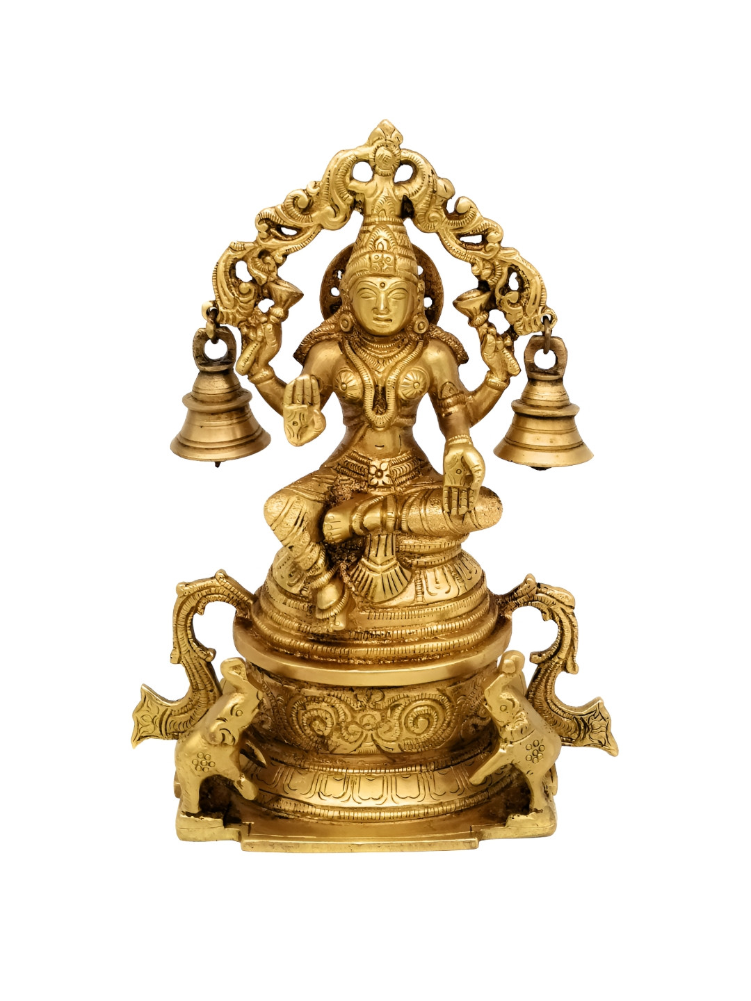 Buy Bhunes Gold Toned God Lakshmi Idol Showpiece - Showpieces for ...