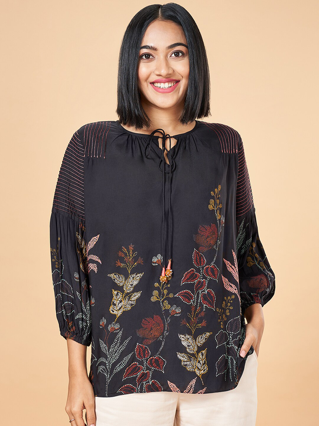 Buy Marigold Lane Floral Printed Top - Tops for Women 26490486 | Myntra
