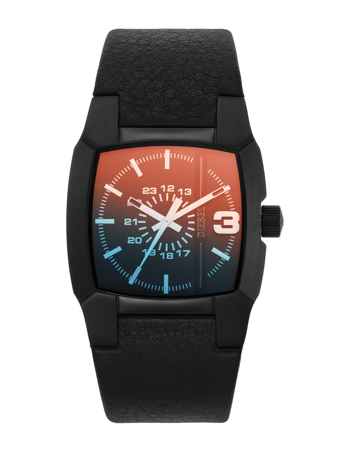 Buy DIESEL Men Dial & Black Leather Straps Analogue Watch DZ2000 ...