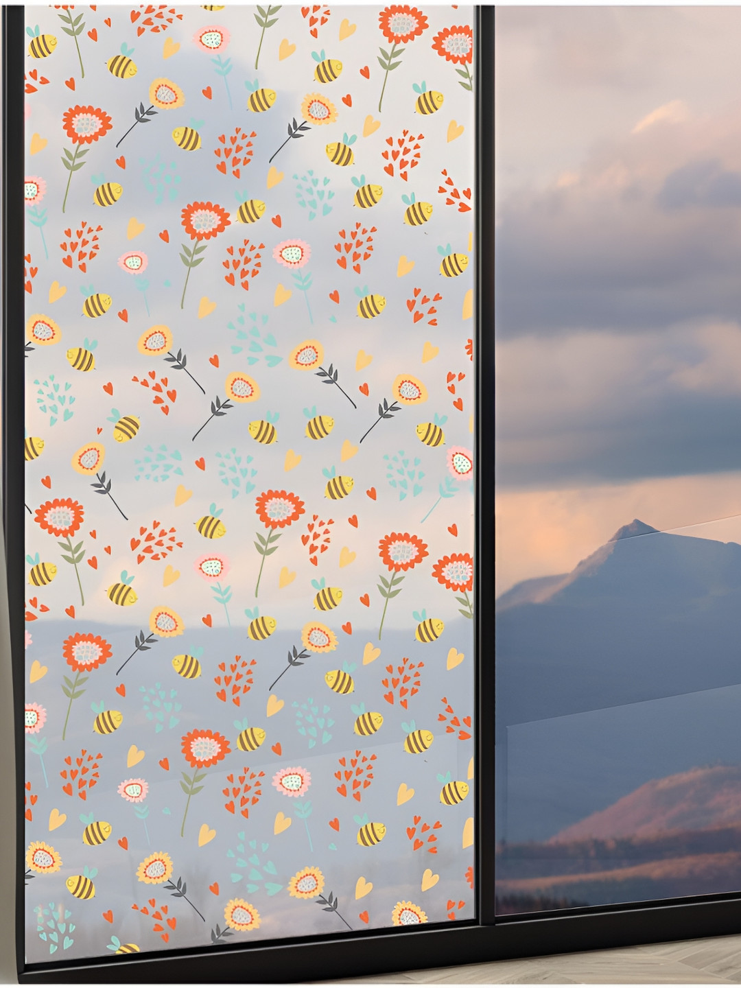 Buy CVANU Blue Cartoon Printed Window Film Sticker - Decals And ...