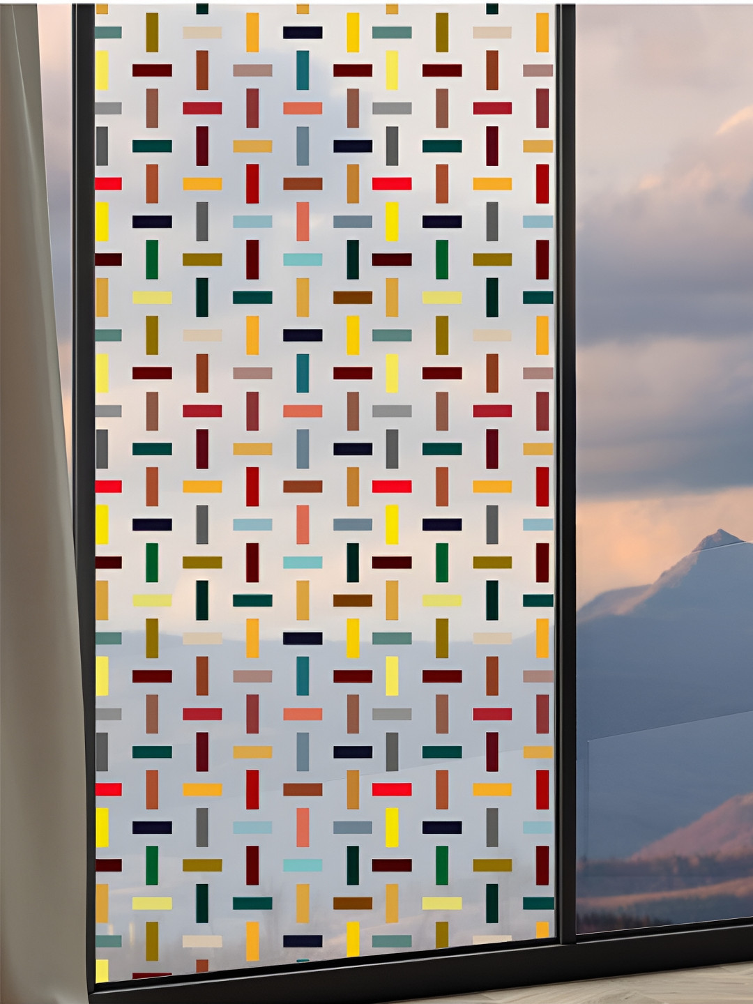 Buy CVANU Transparent Red Printed Self Adhesive Window Film - Decals ...