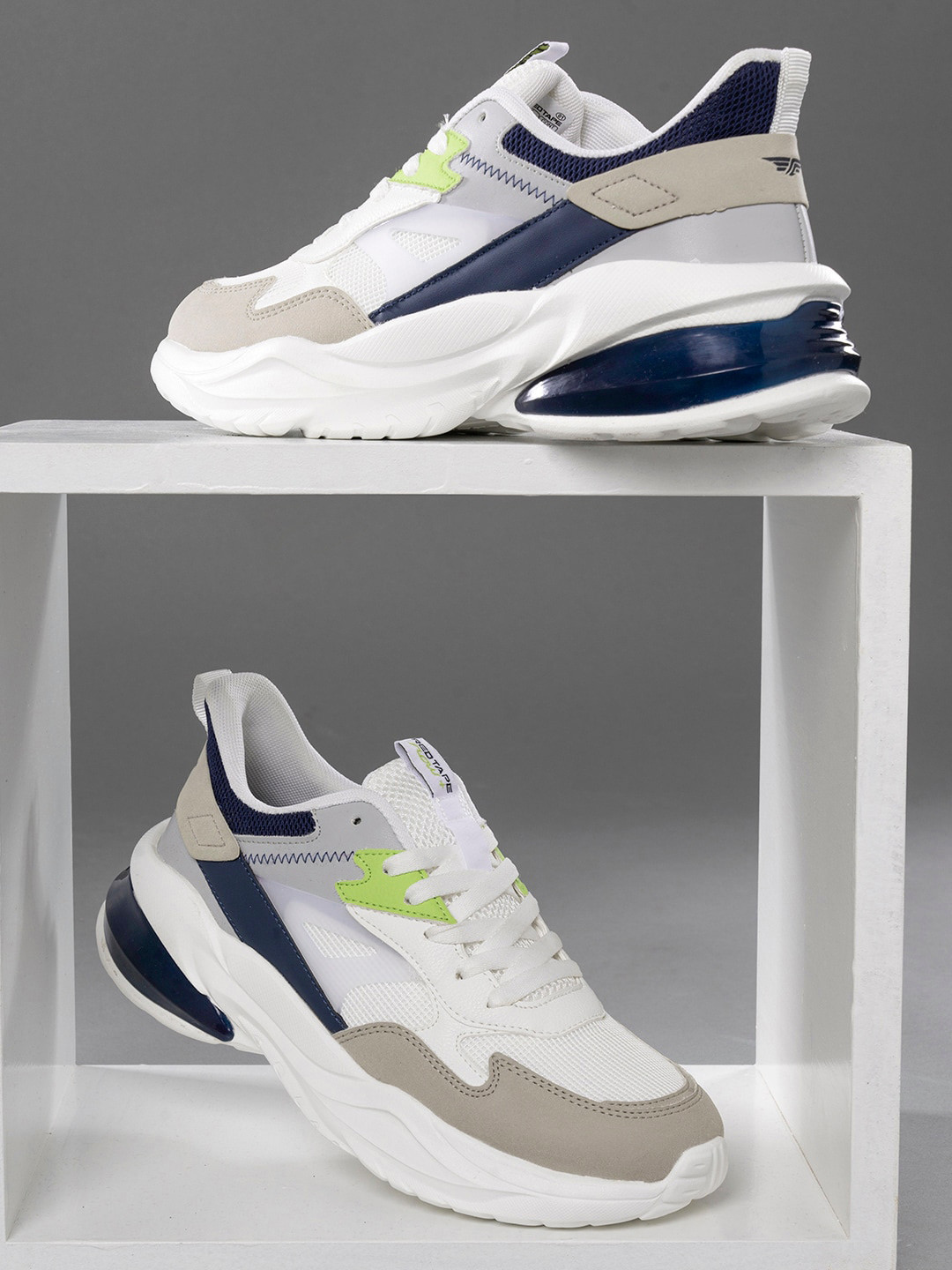 Buy Red Tape Men Colourblocked Mesh Slip Resistant Sneakers - Casual ...