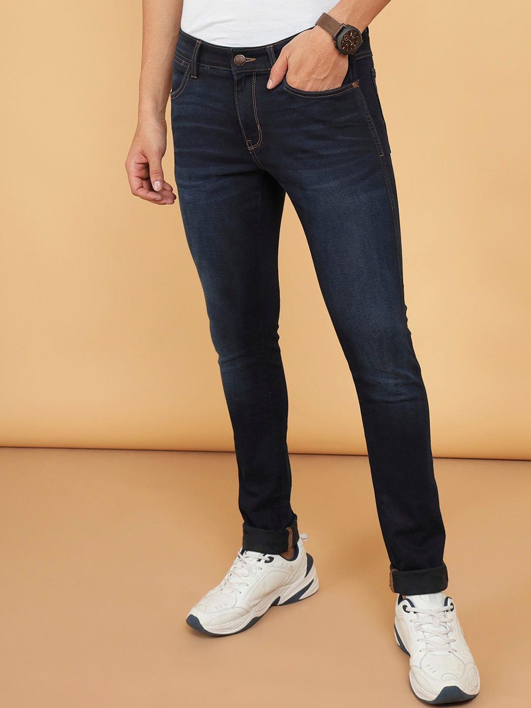 Buy Wrangler Men Vegas Skinny Fit Low Rise Stretchable Jeans - Jeans ...