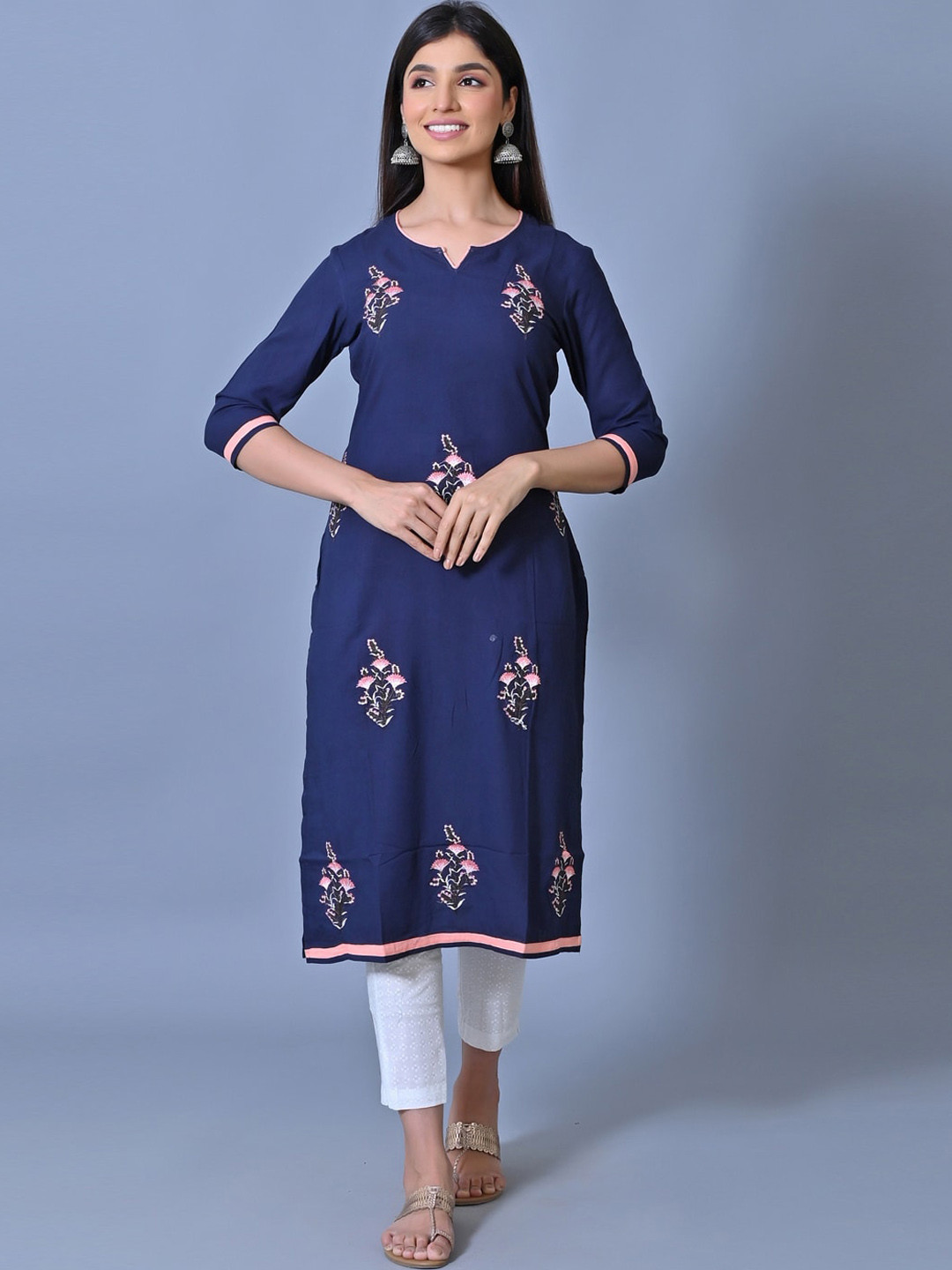 Buy PRAKRTEE Floral Printed Straight Kurta - Kurtas for Women 26512024 ...
