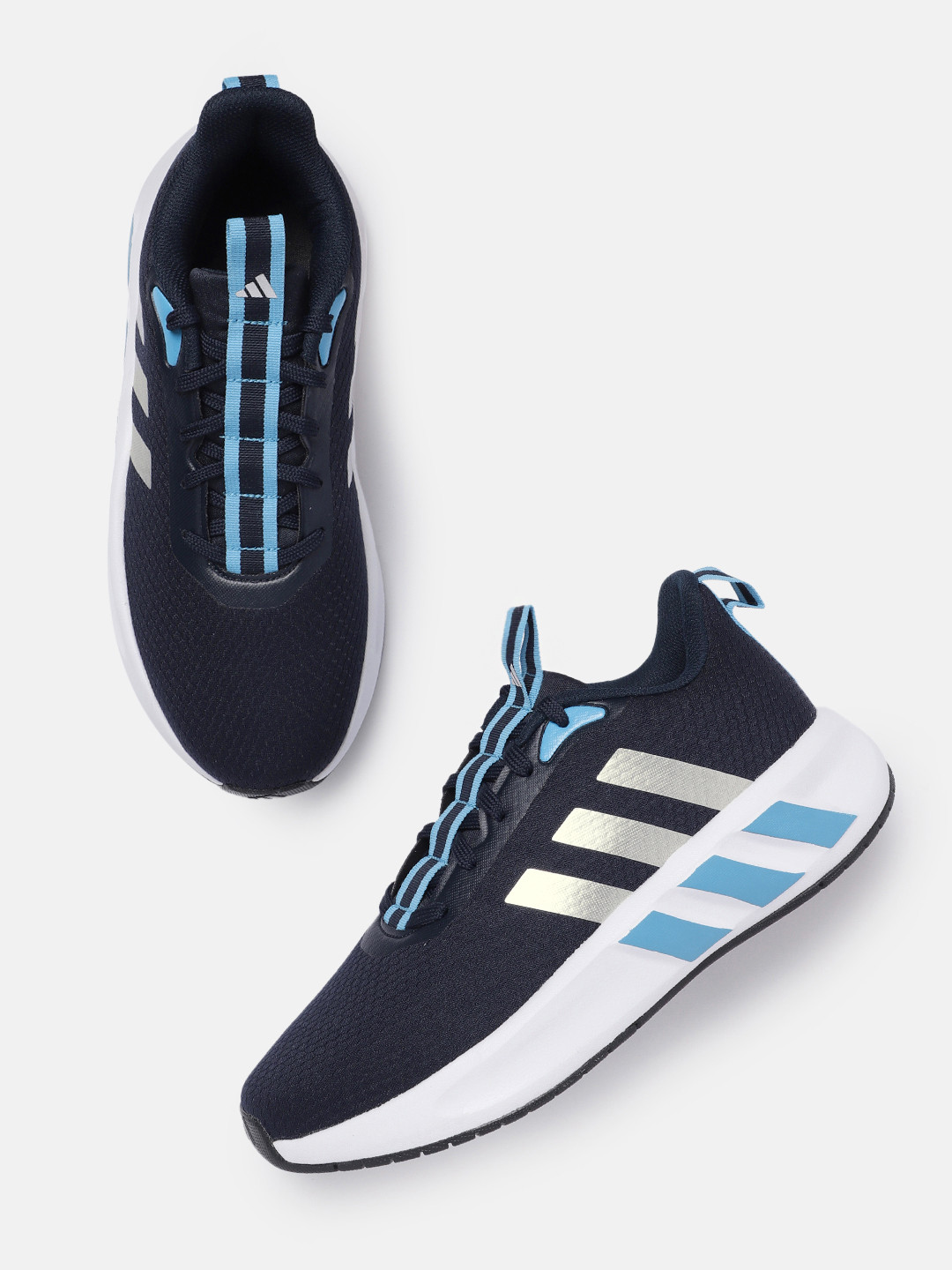 Buy ADIDAS Men Woven Design Round Toe Vac Run Running Shoes With ...