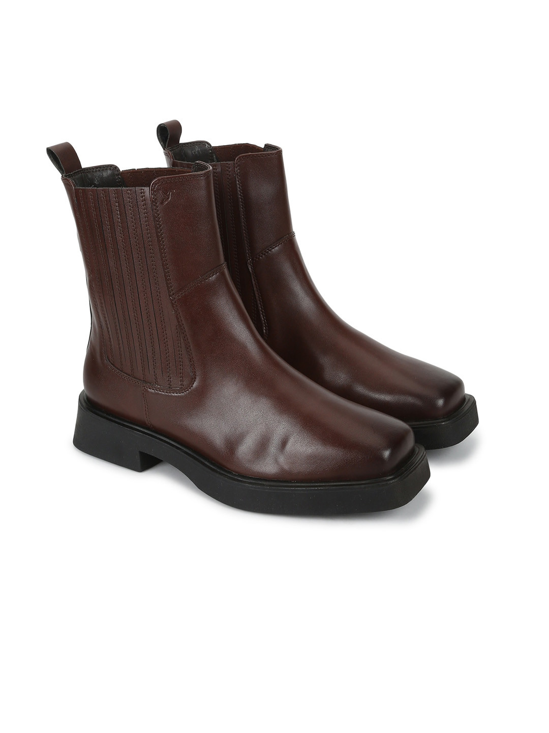 Buy Yoho Women Mid Top Square Toe Chelsea Boots - Boots for Women ...