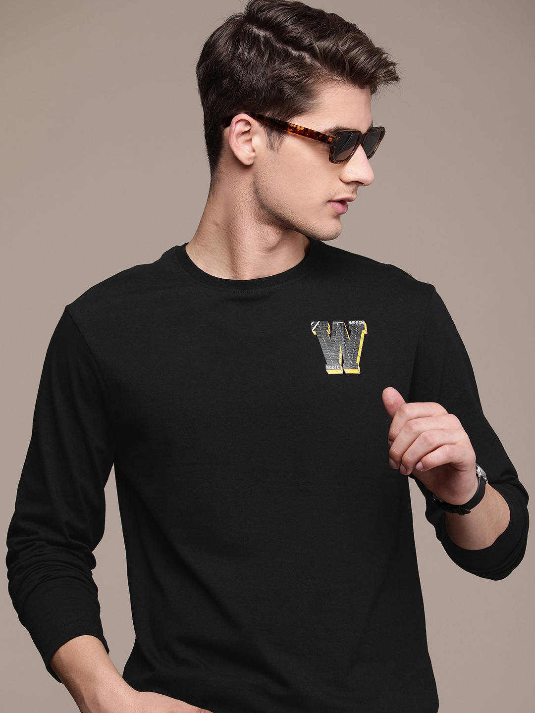 Buy WROGN Brand Logo Printed T Shirt - Tshirts for Men 26531130 | Myntra