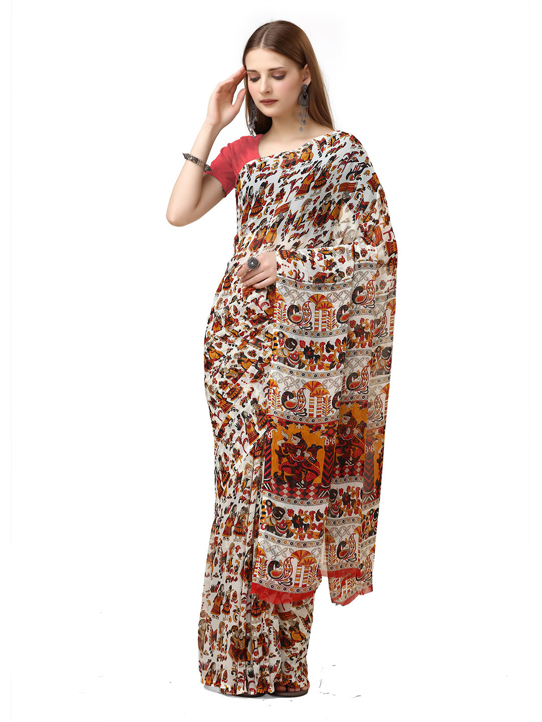 Buy Sitanjali Ethnic Motifs Printed Saree - Sarees for Women 26535842 ...