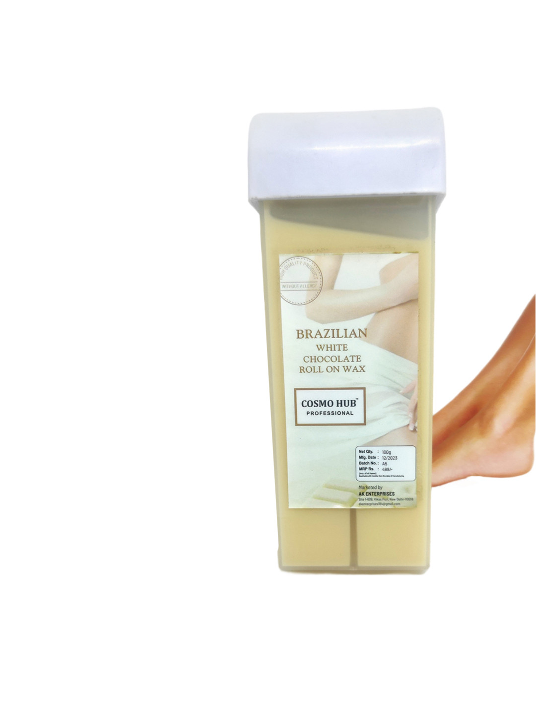 Buy COSMO HUB Brazilian White Chocolate Roll On Wax 100g - Body Wax And ...