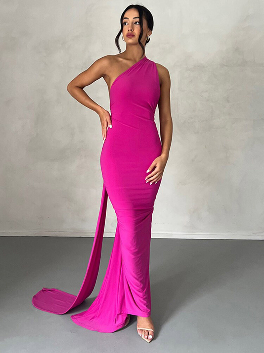 Buy StyleCast Pink One Shoulder Maxi Dress - Dresses for Women 26538462 ...