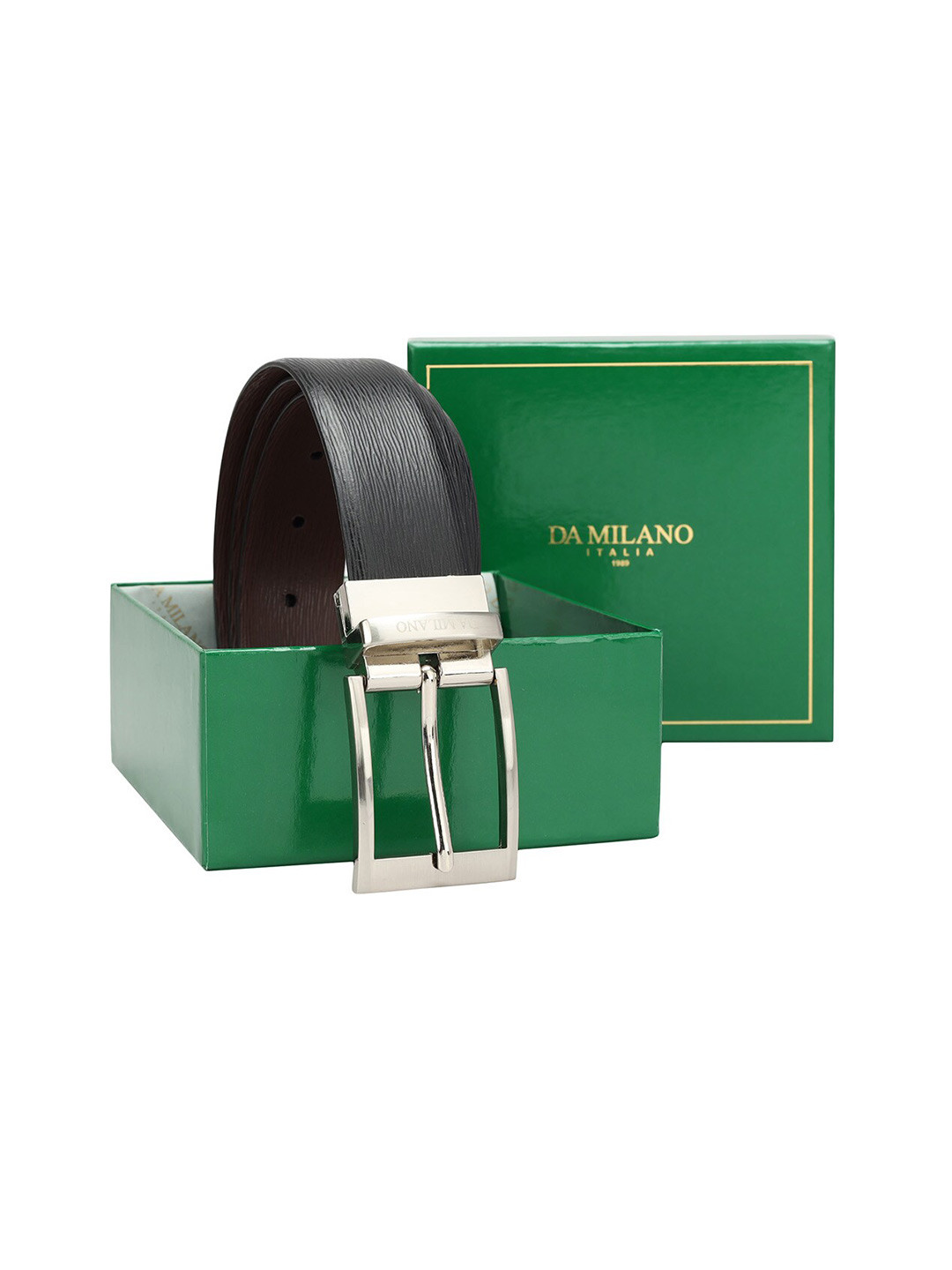 Buy Da Milano Men Textured Leather Reversible Belt - Belts for Men ...