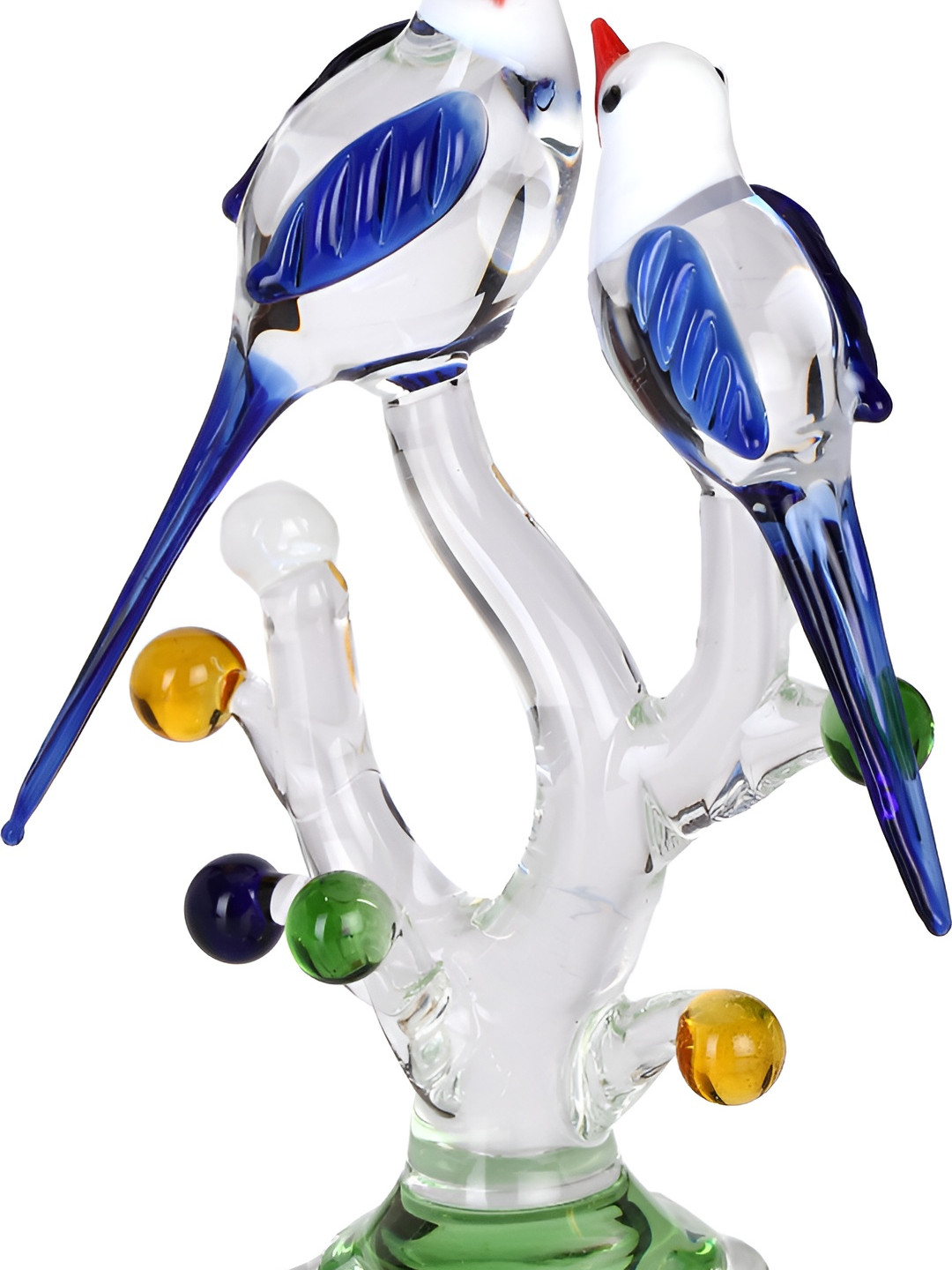 Buy Afast White & Blue Glass Showpiece - Showpieces for Unisex 26540414 ...