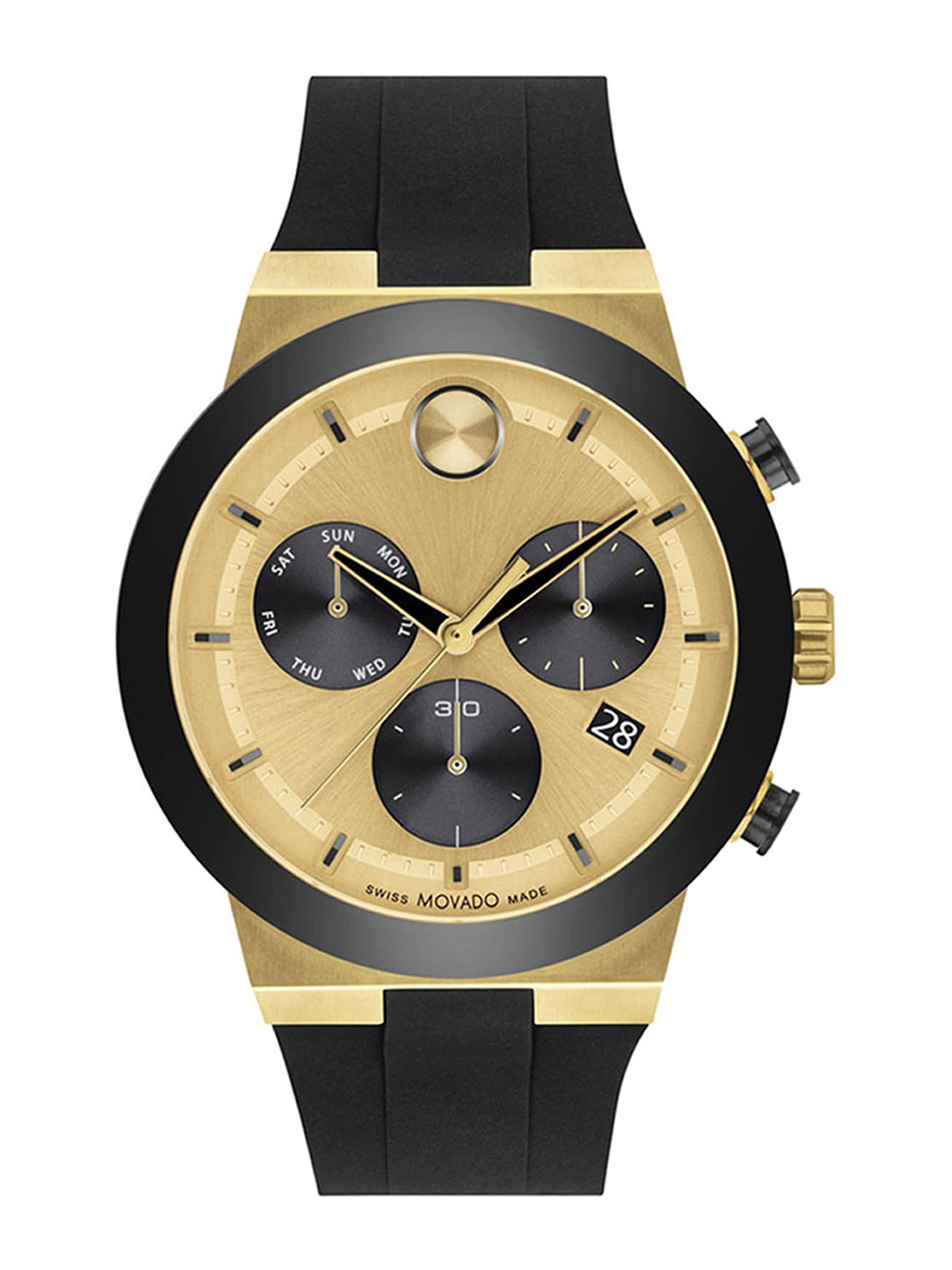 Buy Movado Bold Fusion Men Swiss Qtz Chrono Gold Round Dial Watch ...