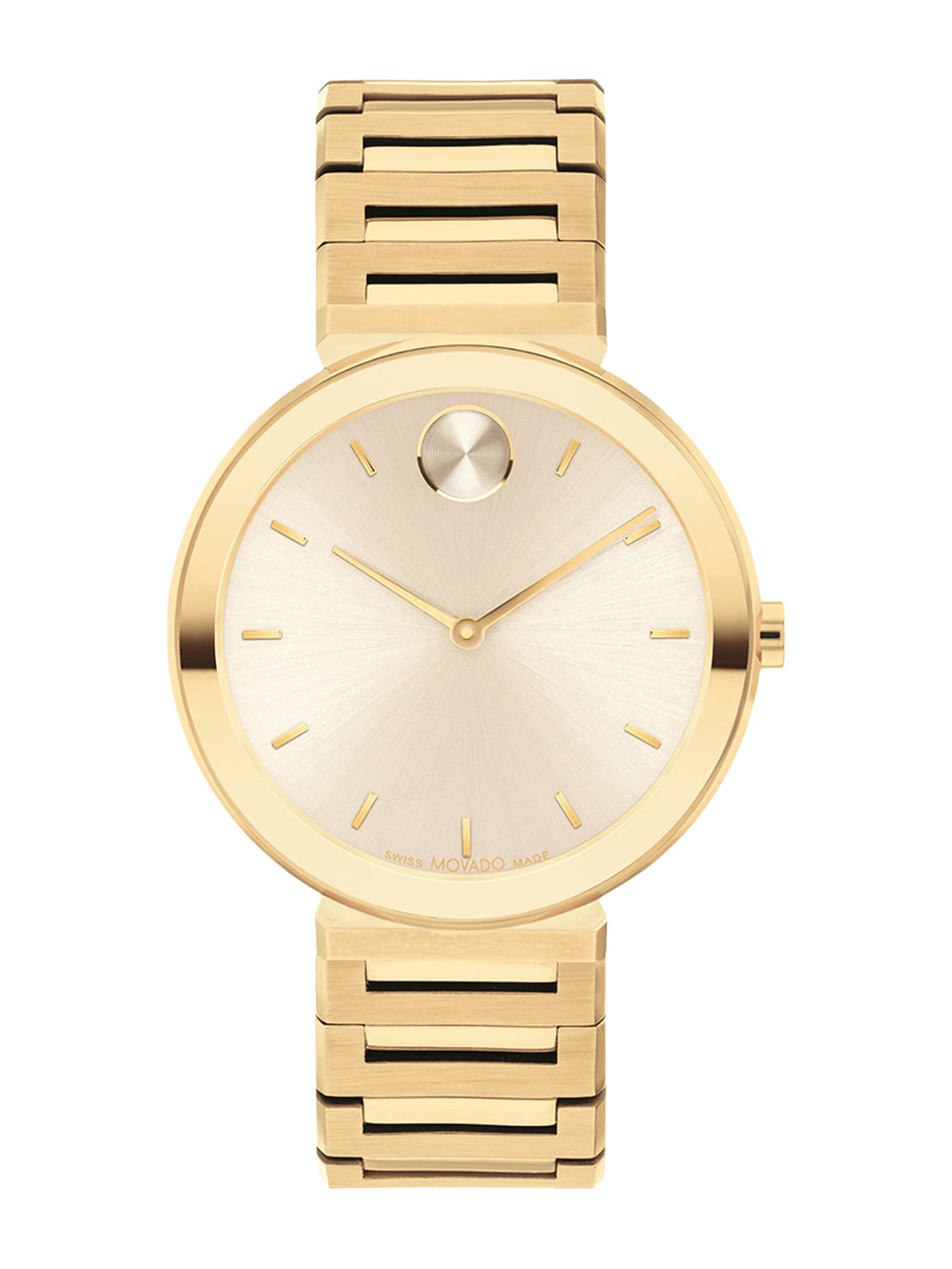 Buy Movado Bold Horizon Swiss Qtz Women Taupe Round Dial Watch 3601088 ...