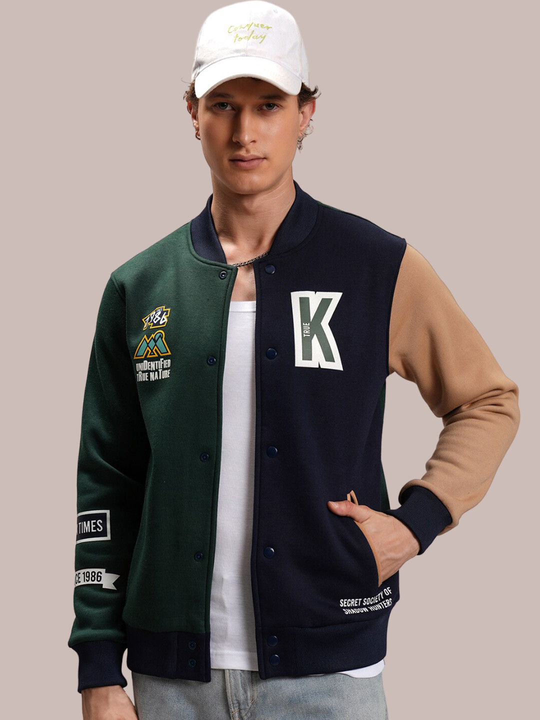 Buy KETCH Colourblocked Varsity Jacket - Jackets for Men 26547632 | Myntra