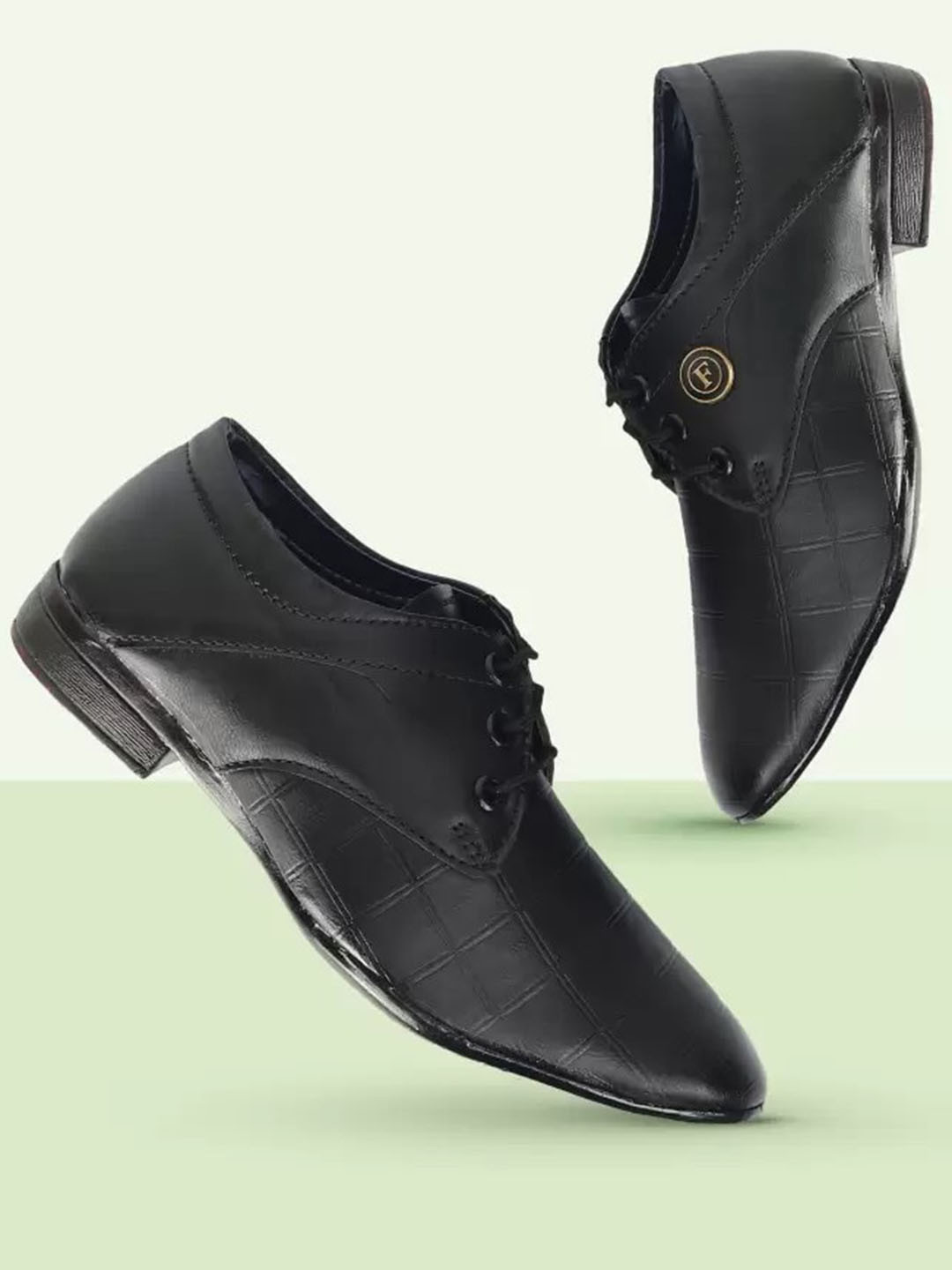 Buy BAESD Boys Black Textured Pointed Toe Derbys - Casual Shoes for ...