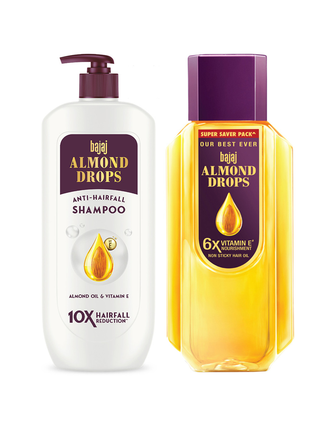 Buy BAJAJ CONSUMER CARE Set Of Almond Drops Shampoo + Hair Oil 650ml ...