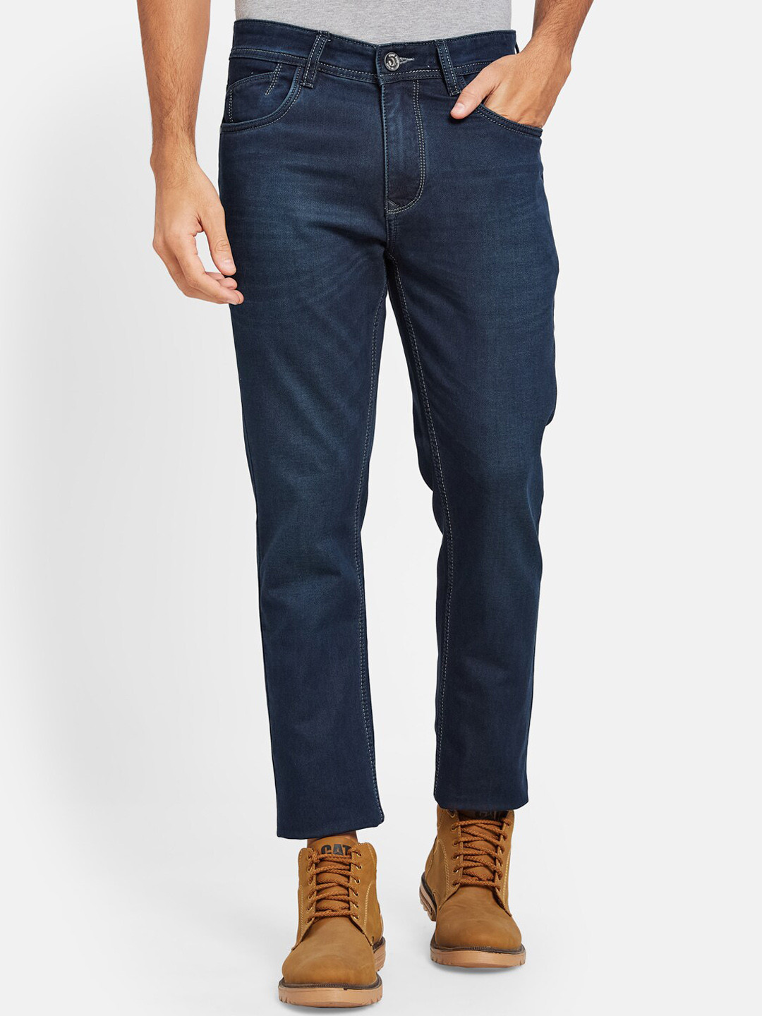 Buy Octave Men Mid Rise Clean Look Cotton Jeans - Jeans for Men ...