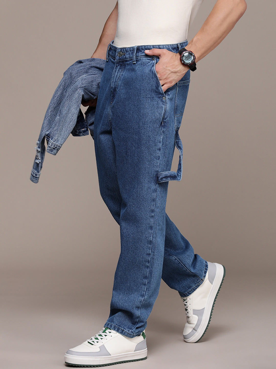 Buy FCUK Men Pure Cotton Loose Fit Light Fade Jeans - Jeans for Men ...
