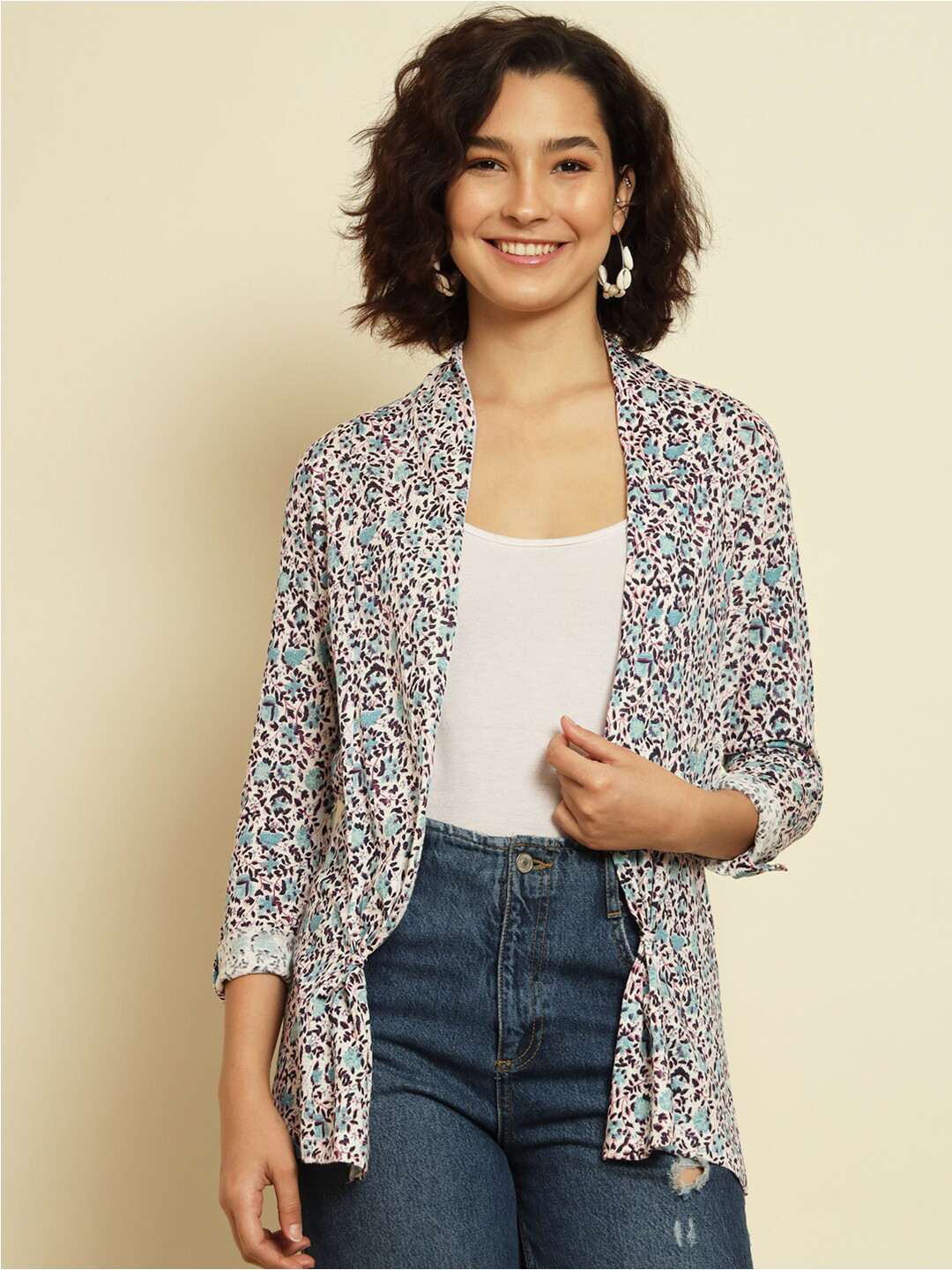 Buy Trend Arrest Floral Printed Cotton Shrug - Shrug for Women 26571334 ...