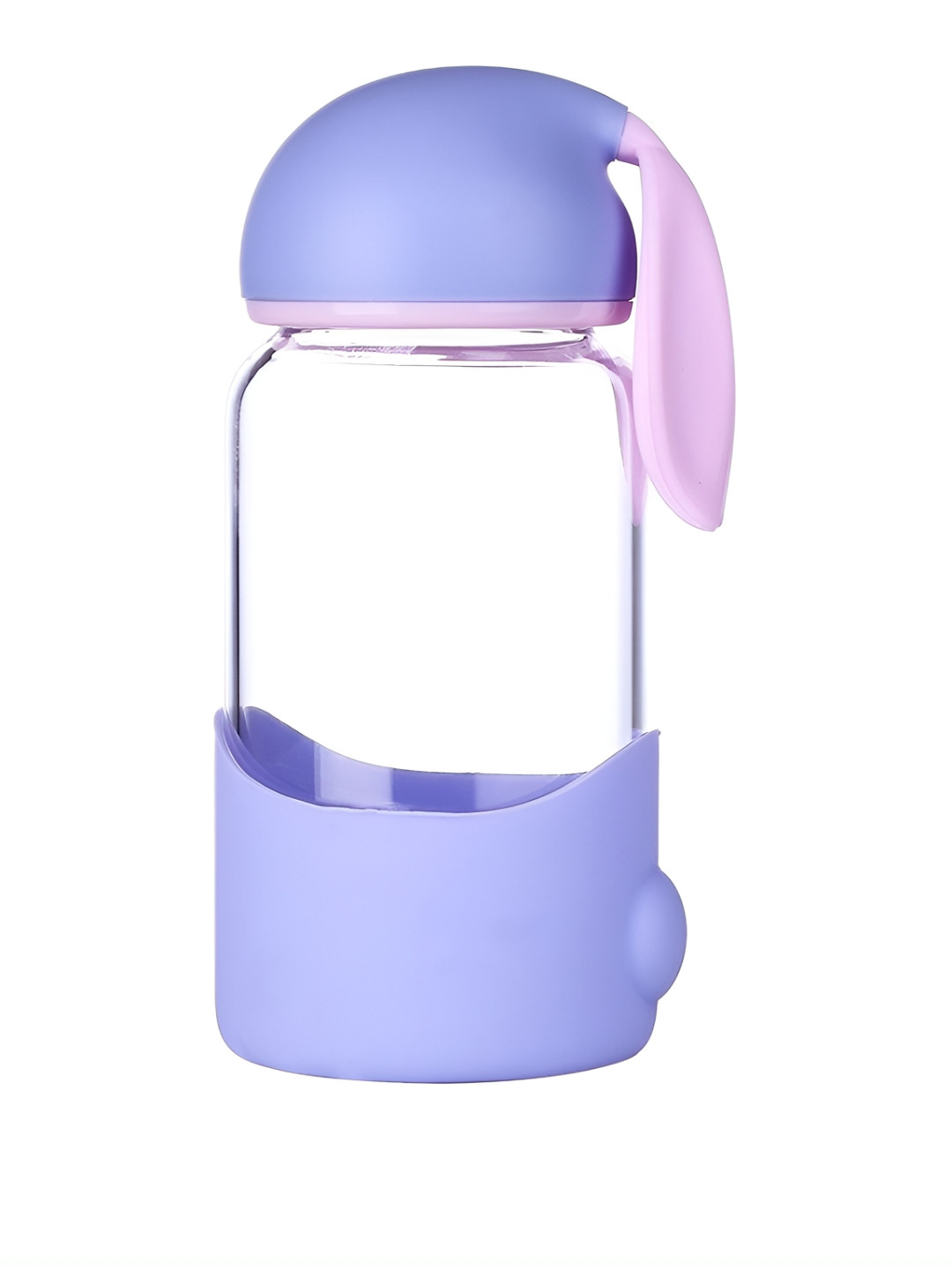 Buy WELOUR Purple Textured Glass Water Bottle 350 Ml - Water Bottle for ...