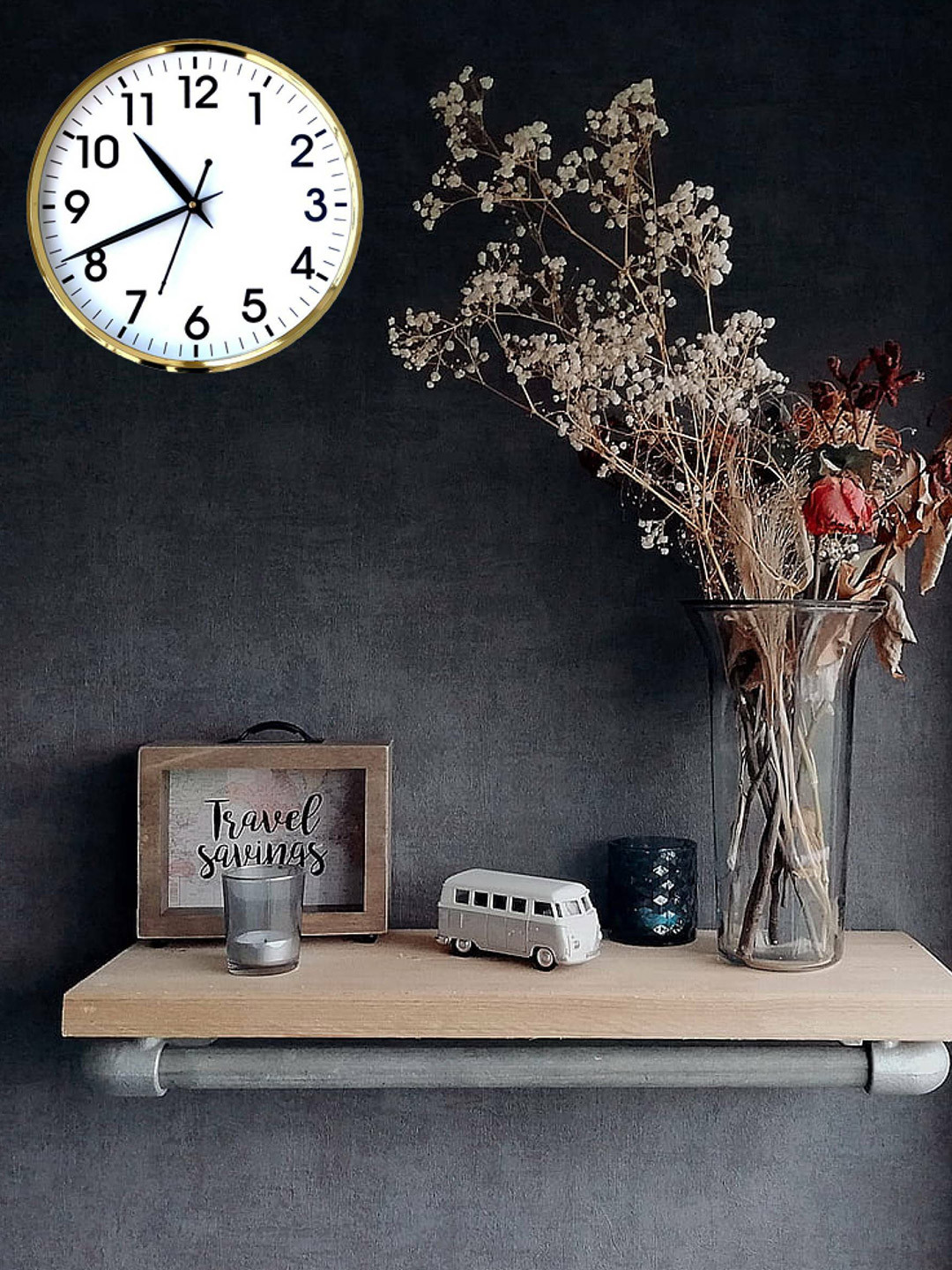 Buy Big Bang Gold Toned & White Traditional Wall Clock - Clocks for ...