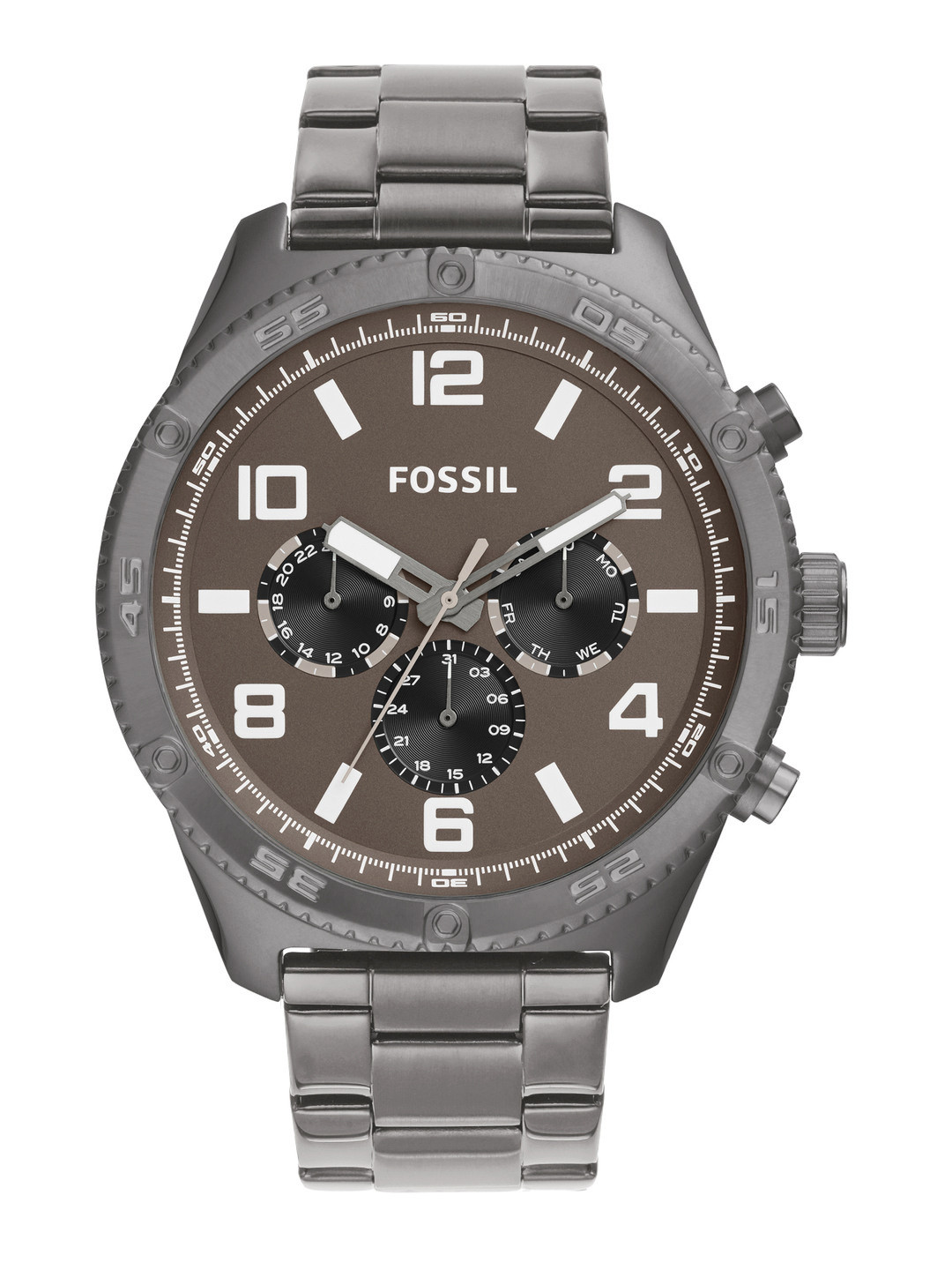 Buy Fossil Men Brox Dial & Stainless Steel Straps Analogue Watch ...