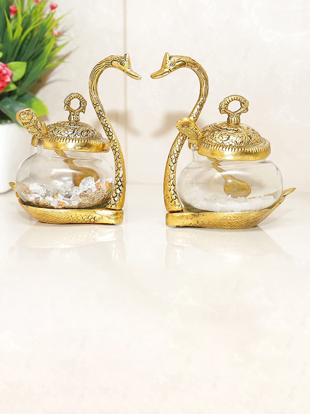 Buy SANKALAN CREATIONS Gold Toned Figurine Showpiece - Showpieces for ...
