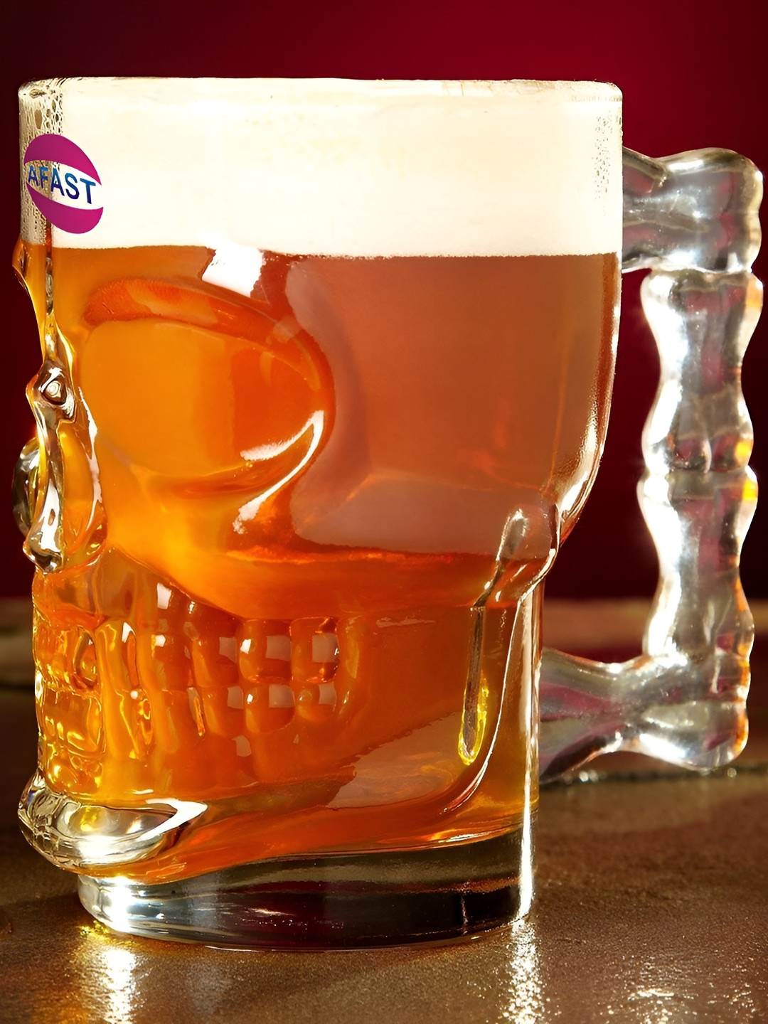 Buy Afast Transparent Textured Beer Glass 500 Ml - Bar Glass for Unisex ...