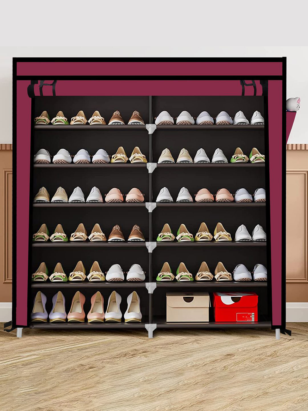 Buy Urban Choice Maroon 9 Tier Metal Rectangle Multi Purpose Rack ...