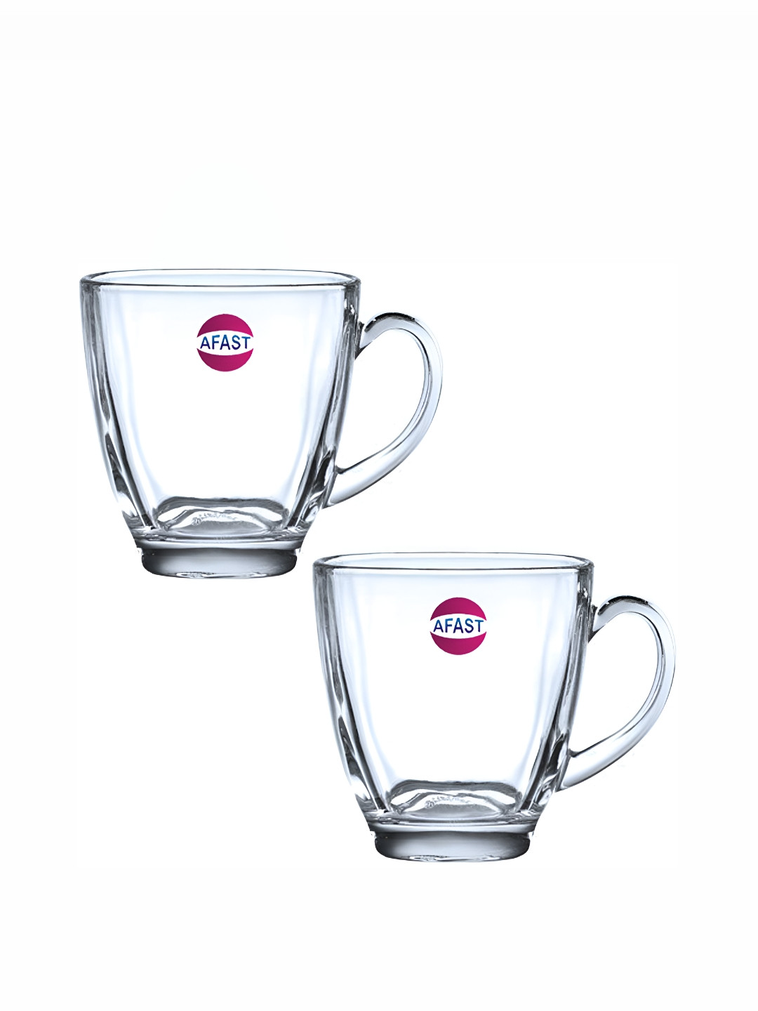 Buy Afast Transparent 2Pcs Geometric Solid Glass Transparent Cups ...