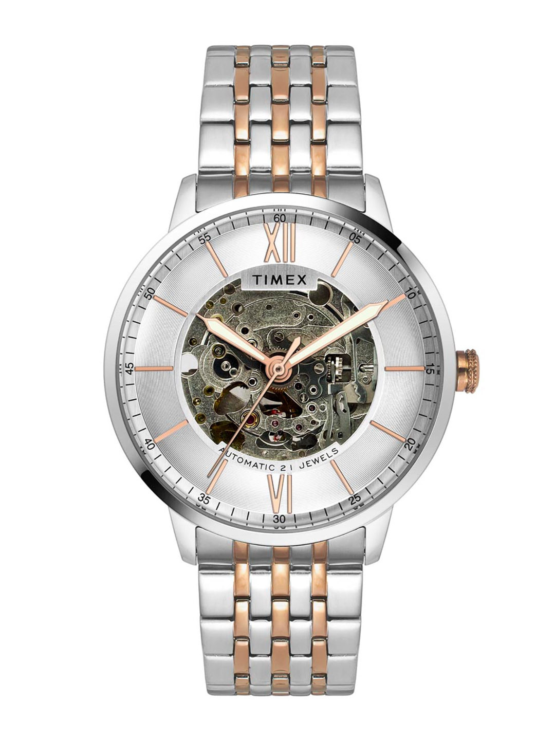 Buy Timex Silver Toned Dial Stainless Steel Straps Analogue Watch ...