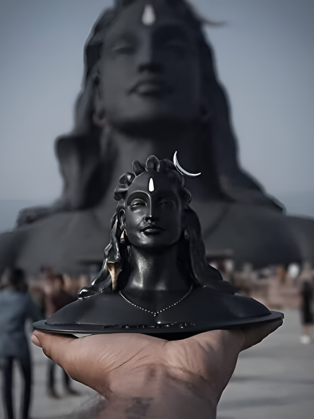 Buy Navyaksh Black & White Adiyogi Shiva God Idol Showpiece ...